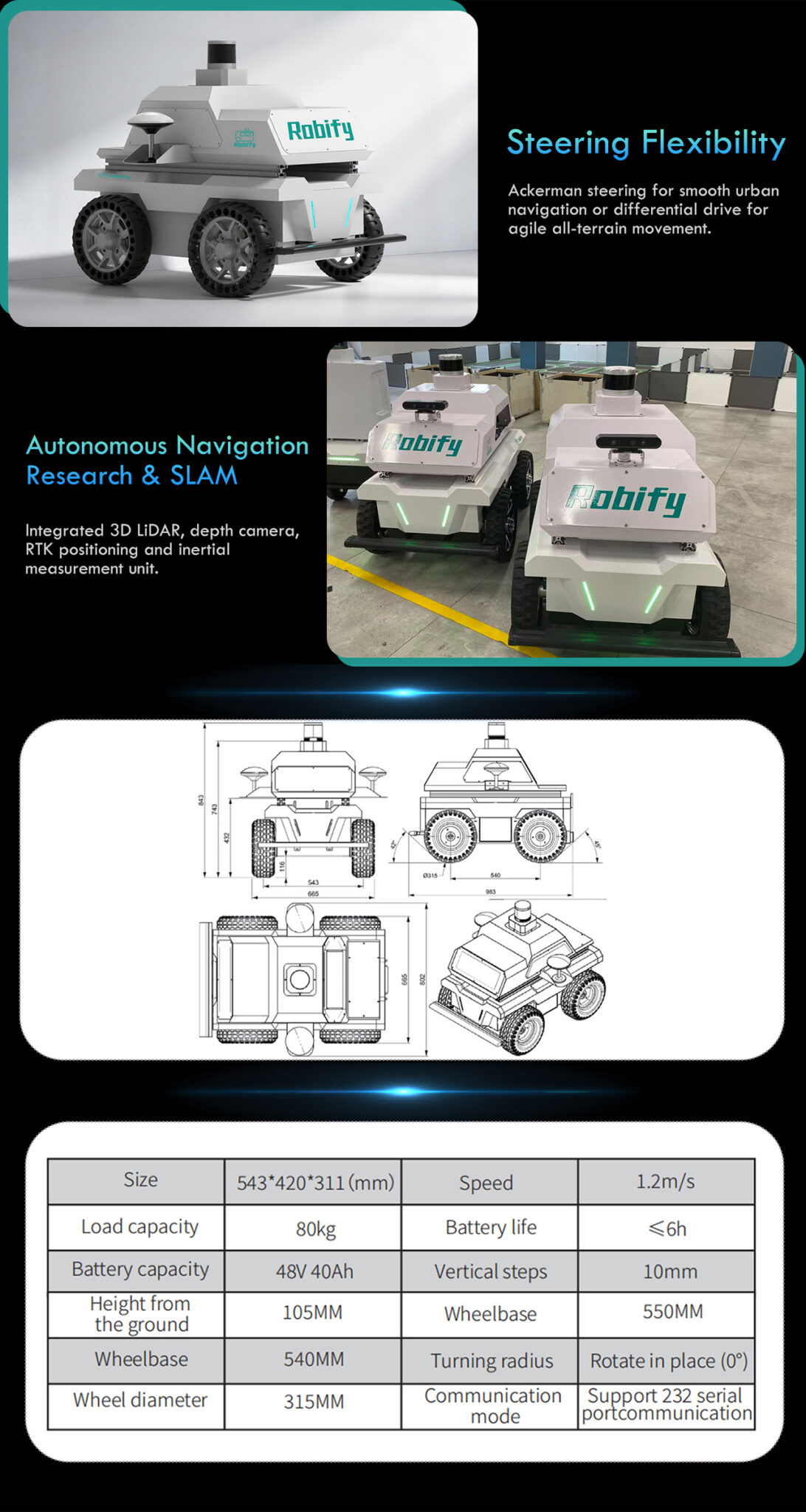 RobiX Autonomous Mobile Robot | ROS/Autoware Research Platform