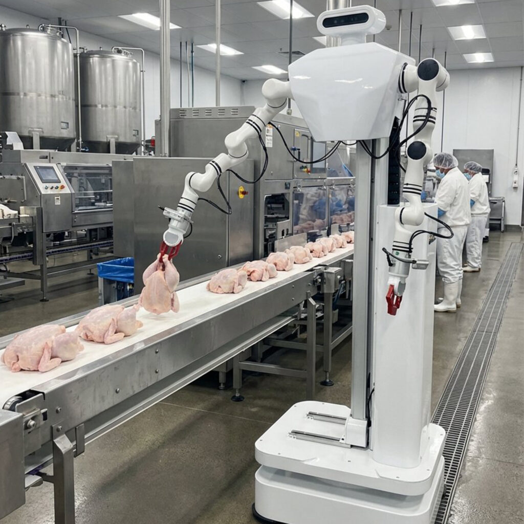 Dual-Arm Bionic Lifting Robotic Arm on AGV Chassis | 10x Productivity Boost